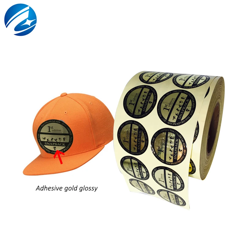 Custom Design Glossy Logo Snapback Stickers,Adhesive Round Hat Sticker ...