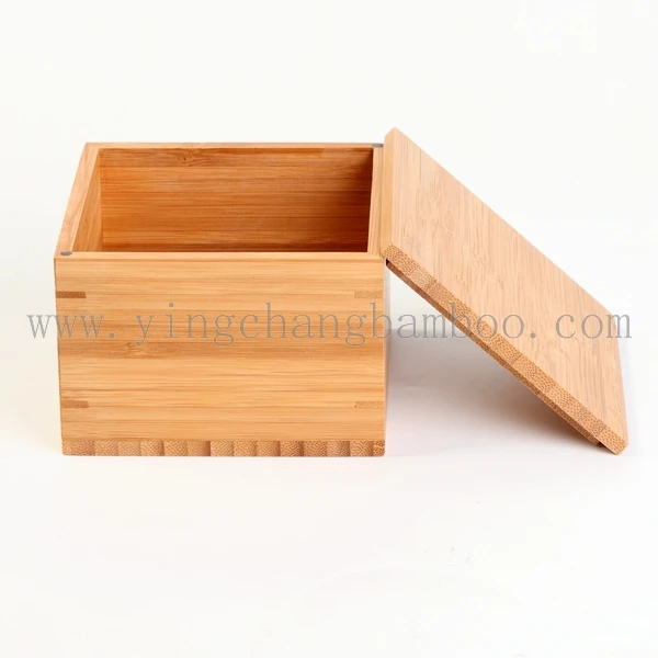 Durable Large Square Storage Bamboo Box With Lid - Buy Bamboo Storage ...