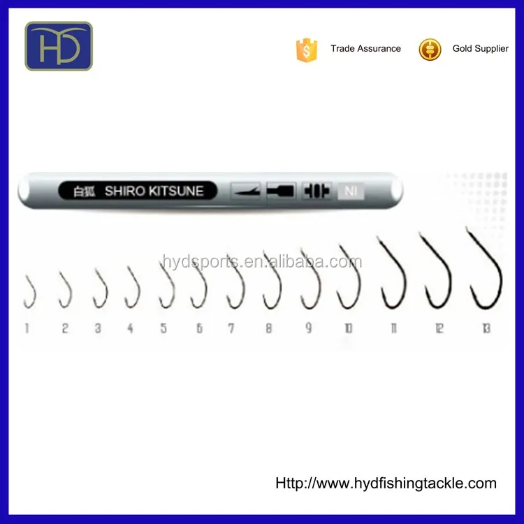 SHIRO KITSUNE High Carbon Steel Fishing Hooks - Durable & Sharp