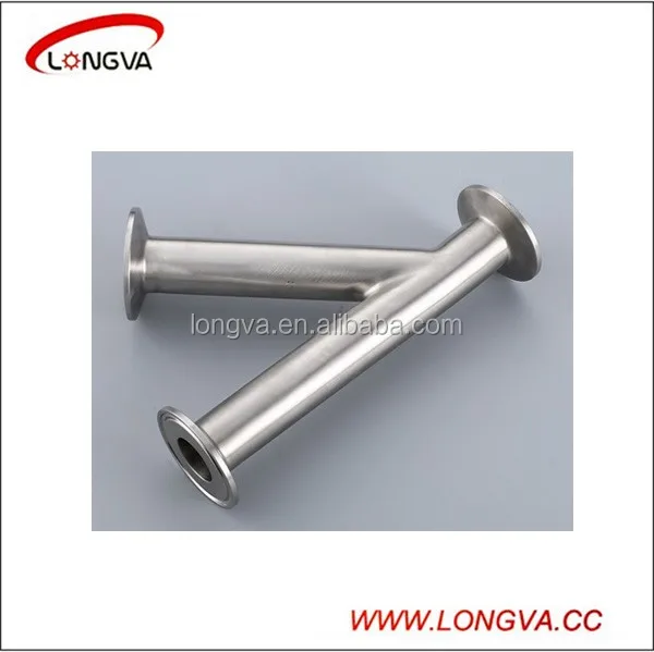 Sanitary Stainless Steel Pipe Fitting Y-Type Tee by LONGVA