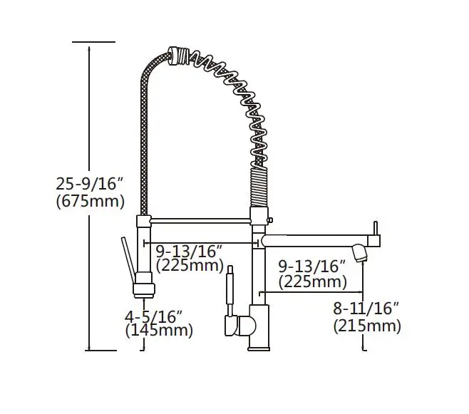 Flexible Long Neck Pull down Single Handle NSF Kitchen Sink Faucet