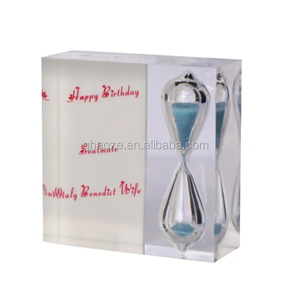 Custom Acrylic Sand Timer - 3 Minute Graduation Gift