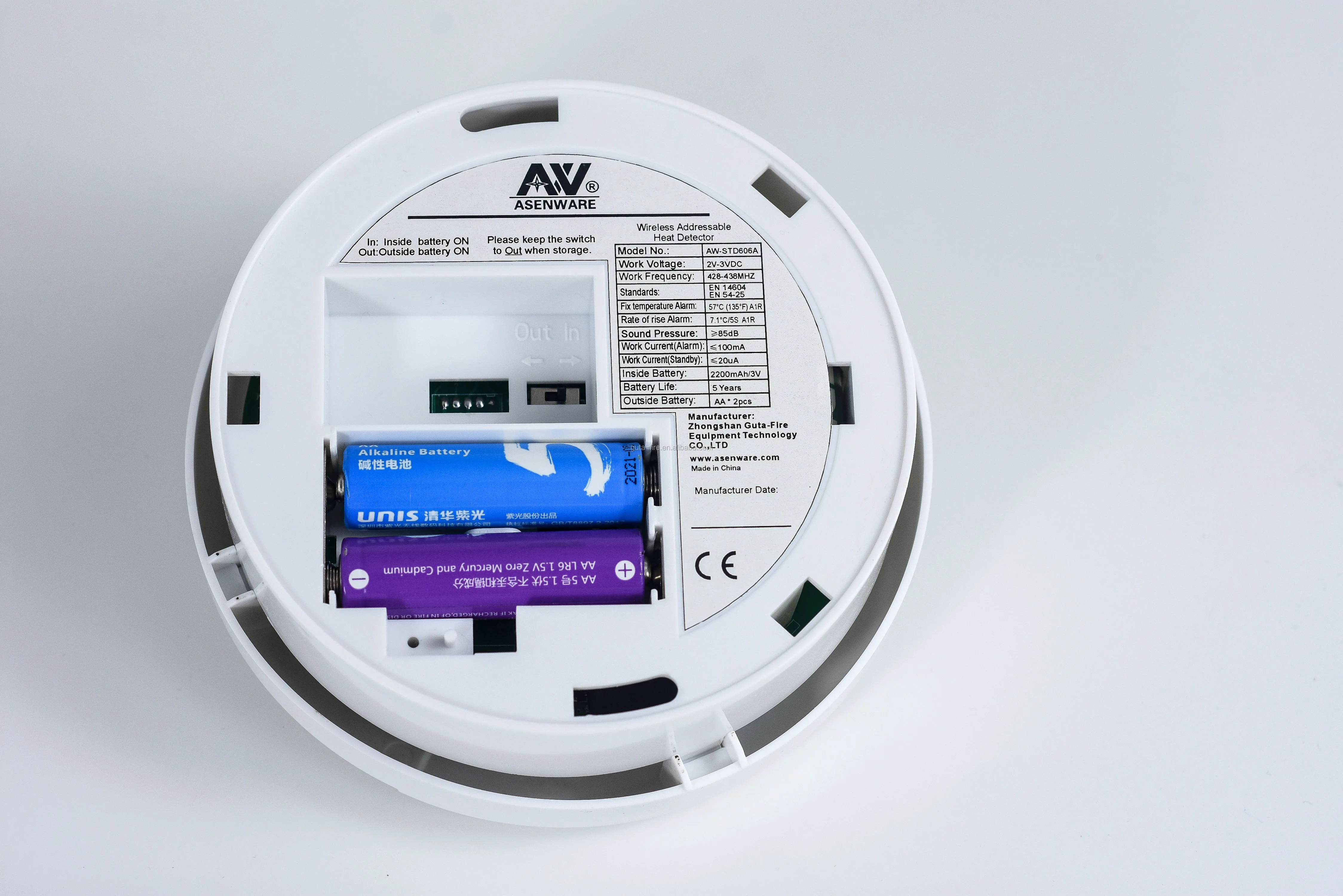 Asenware New Aw-ssd606a Wireless Standalone Smoke Detector For Office ...