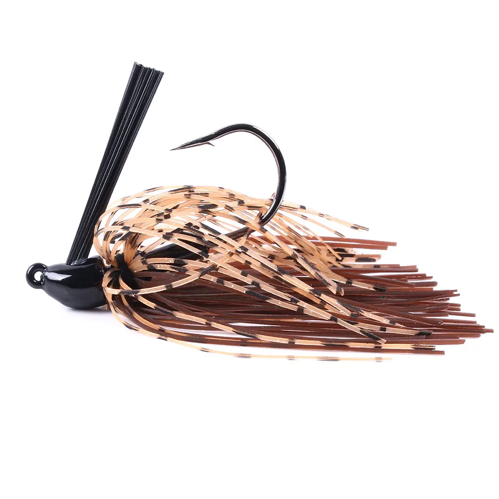 Rubber Jig Fishing Lure 10G Spinner Bait with Skirt Rubber Fishing Jig ...