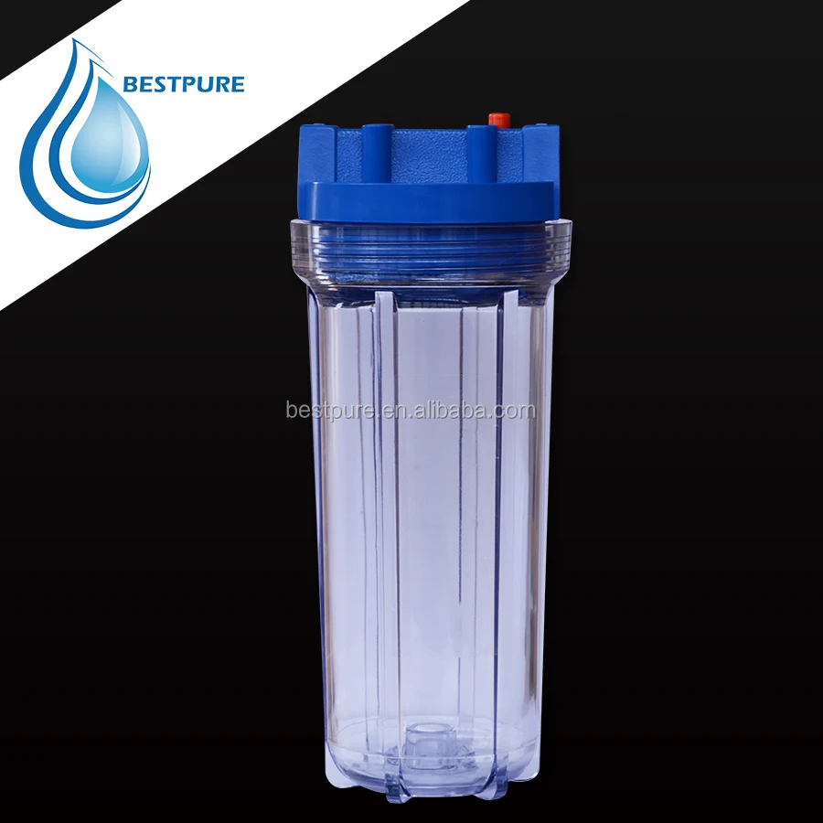 Clear Crystal Plastic Water Filter Housing - 10 Inch