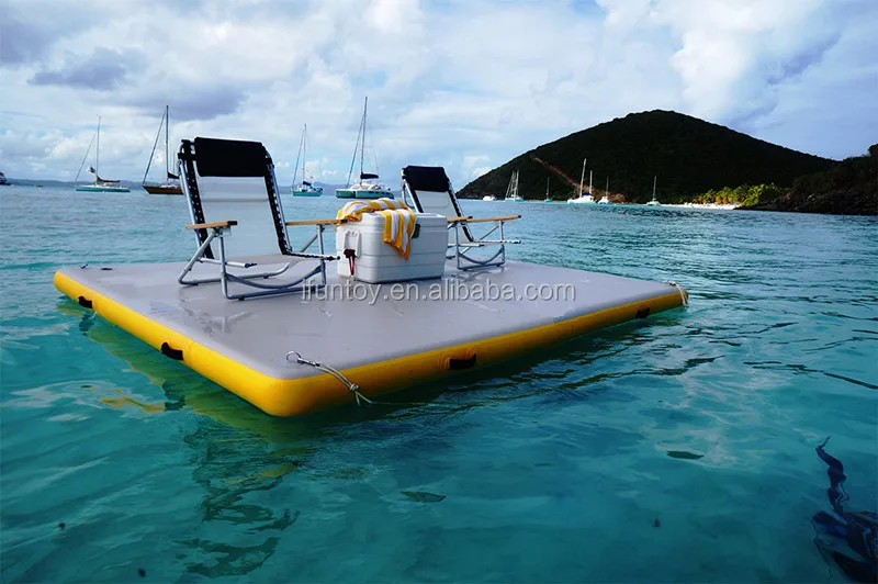 Inflatable Floating Water Mat Air Dock Pontoon/inflatable Boat Swim ...