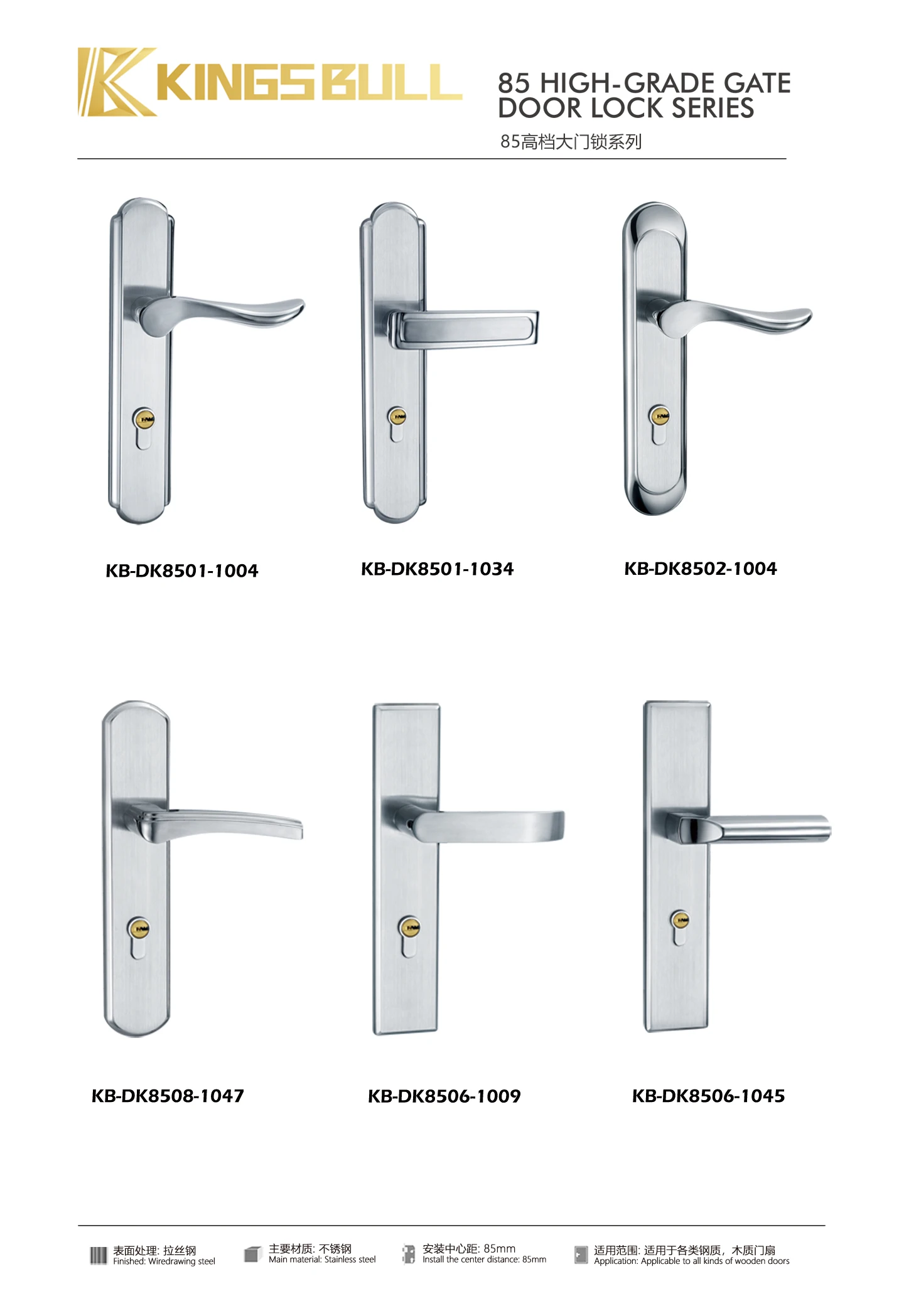 Stainless Steel Door Handle,Door Lever Handle On Plate,Sus 201 ...