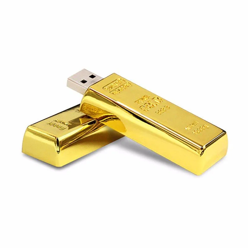 Gold Bar Brick Usb Flash Drive Usb Memory Stick 2.0 3.0 Luxury Gold Usb ...