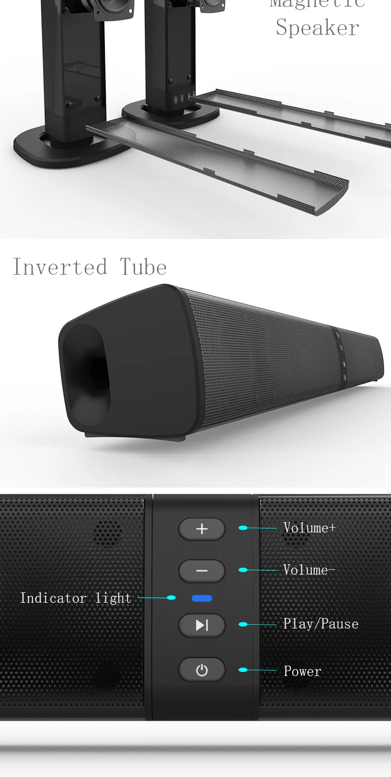 3d Separable Surround Sound Box Bluetooth 19 Inch Wired And Wireless 2. ...