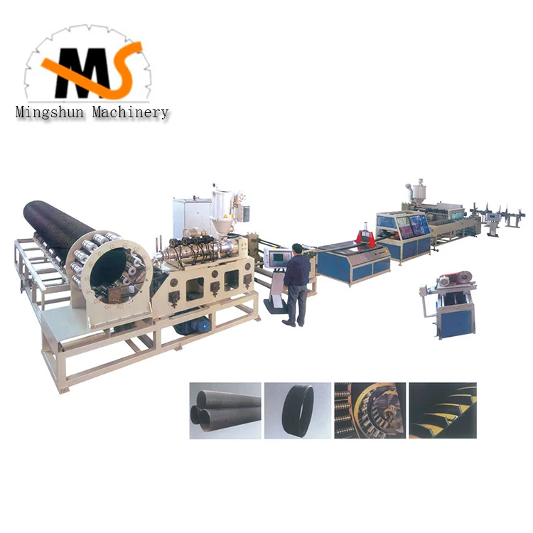 Large Plastic HDPE Steel Strip Winding Pipe Machine Production Line ...