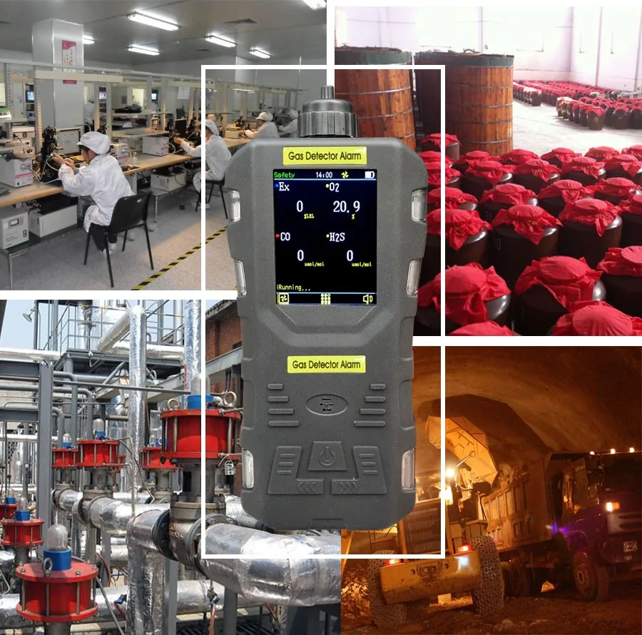 S316 Pump Suction Type Gas Detection Alarm - 4 in 1 Analyzer