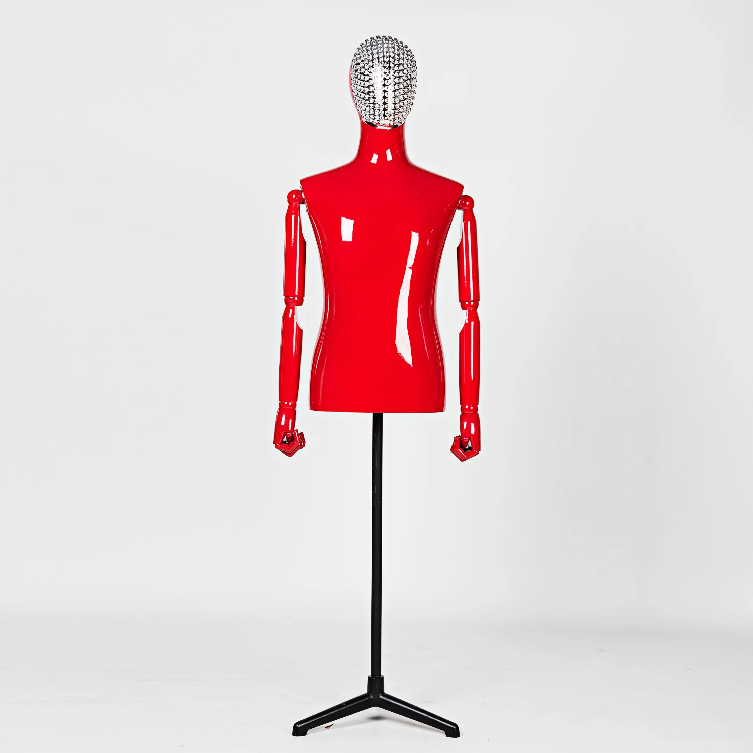 Wire Head,Wooden Arms,Fabric Half Body Male Mannequin - Buy Wire Head ...