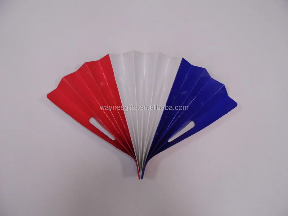 Custom Printed France Flag Paper Fan Clap Banner - Oem