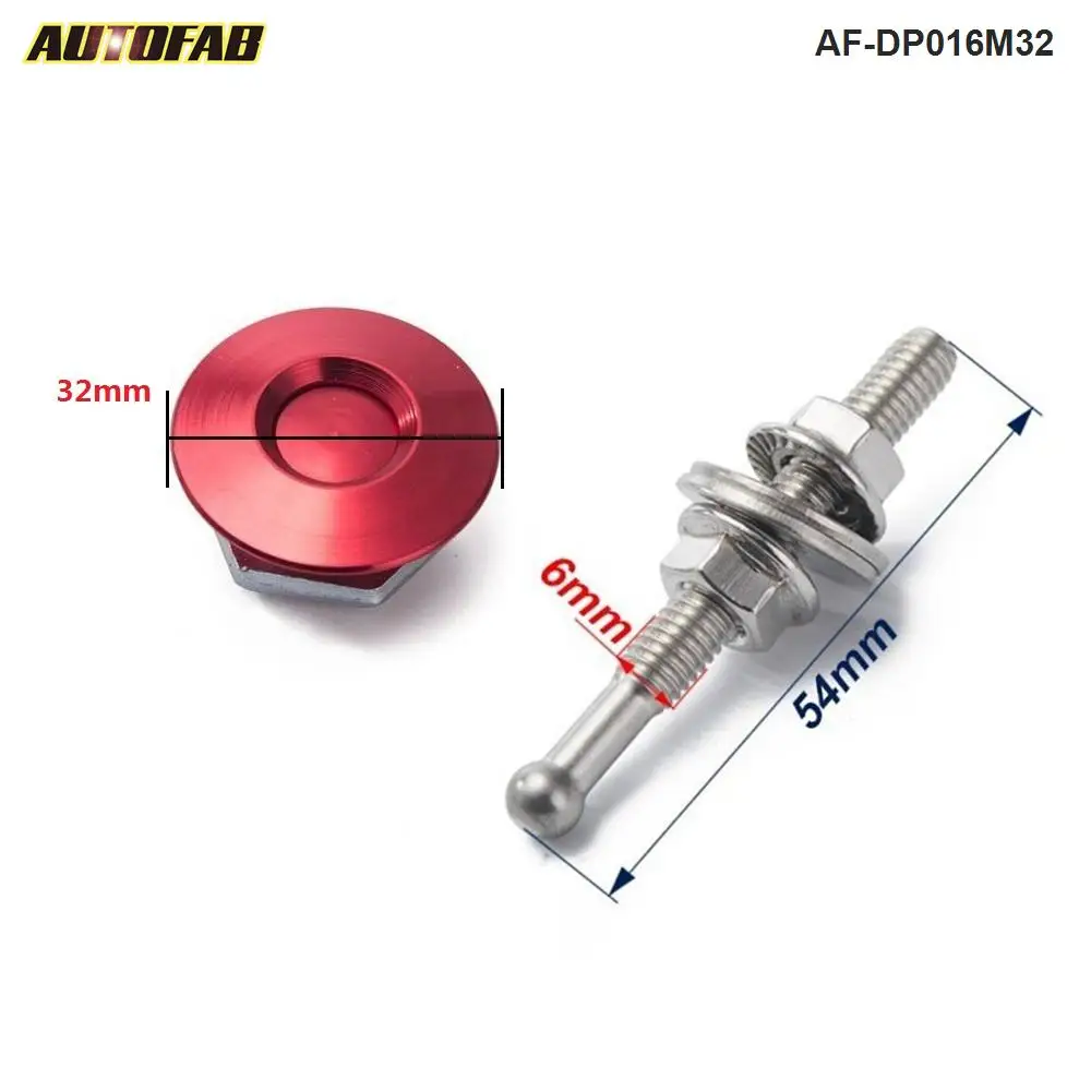 Autofab-1.25" Universal Jdm Style Push Button Billet Hood Pins Lock ...