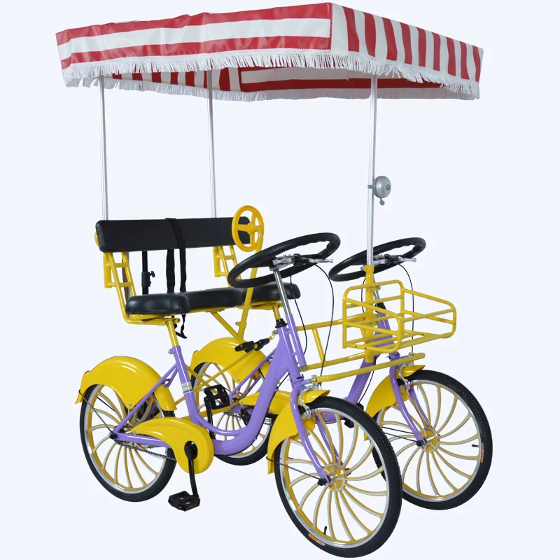22 Inch Steel Frame Tandem Park Family Bike For Two People With Shadow ...