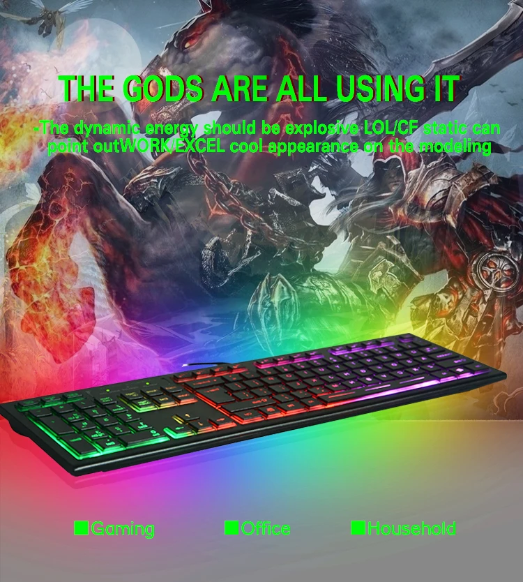 Usb Mechanical Laptop Electronic Computer Pc Ergonomic Retro R8 Gaming ...