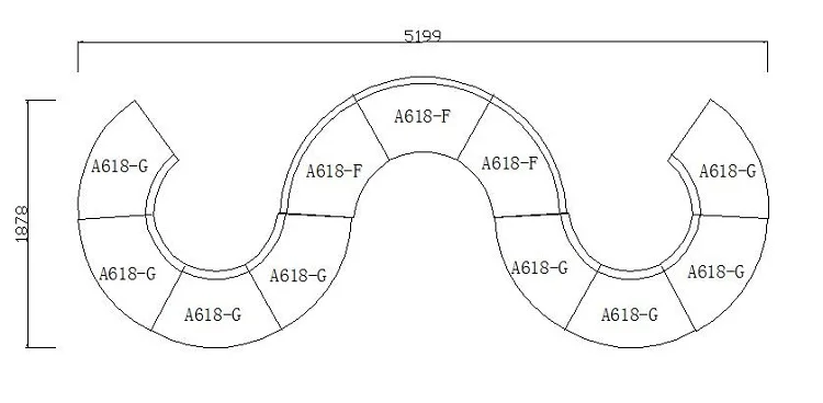 Modern S Shaped Curved Sofa Set Office Furniture Lobby Public Area ...