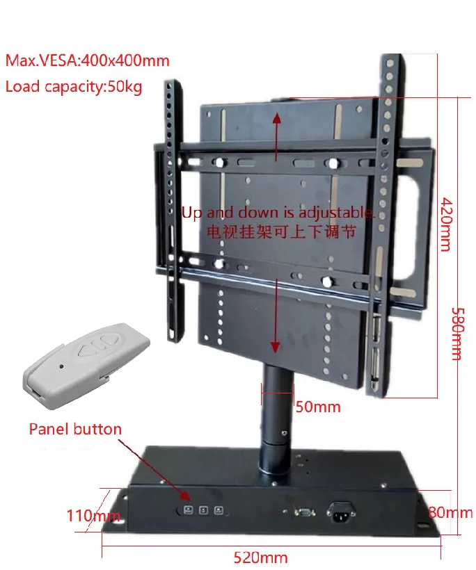 Remote Controlled Tv Stand Partition Wall Electric Rotating Tv Stand ...