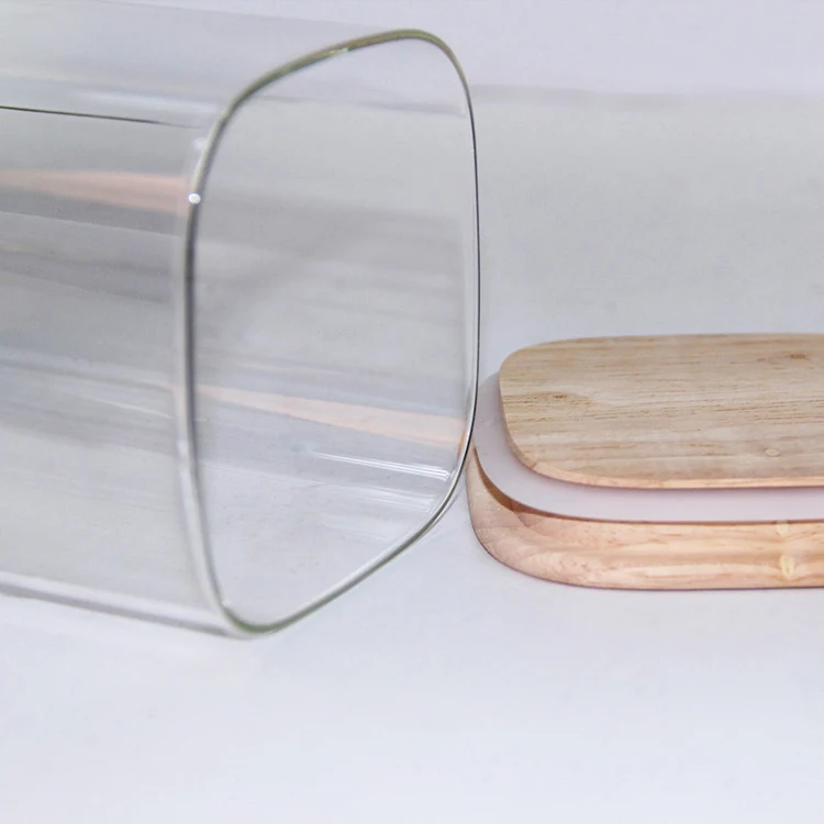New Style Square Glass Containers With Bamboo Lid Buy Square Glass Containersglass Containers