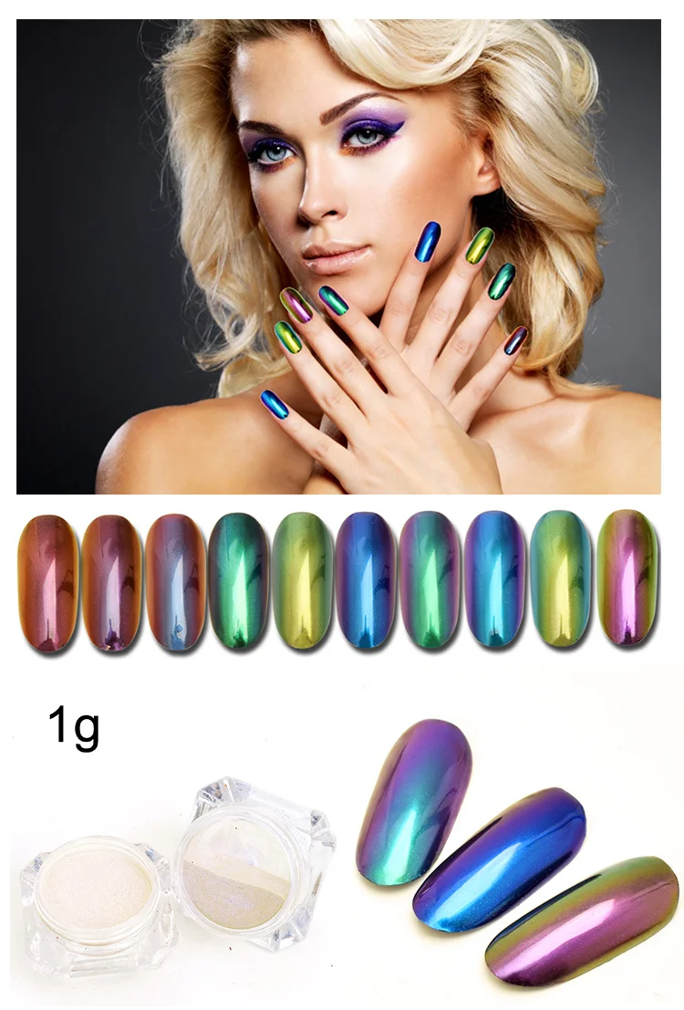 Color Changing Pigment Pearl Chameleon Chrome Powder Transparent Galaxy ...