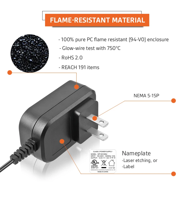 12w Ul Plug 12v 1a Power Adapter 5v 1a 2a Ac Dc Power Supply For Blue ...