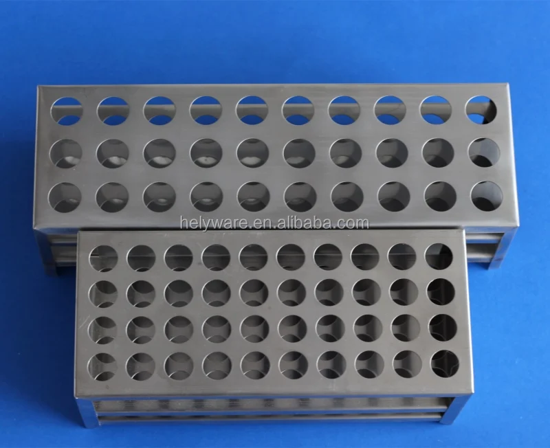 Rectangle Stainless Steel Test Tube Racks - Durable & Versatile