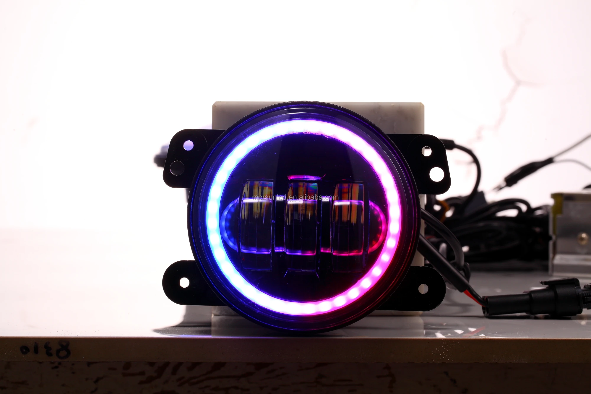 Morsun Rgb 4 Inch Fog Light For Jeep Wrangler Jk 2007+ Auto Lighting ...