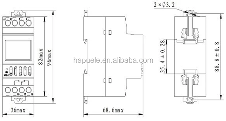 Din Rail Timer Intelligent Microcomputer Auto Bell Ring Timer ...