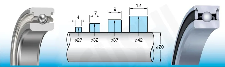 6904zz Bearing Abec-1 20x37x9 Mm Thin Section 6904 Zz Ball Bearings ...