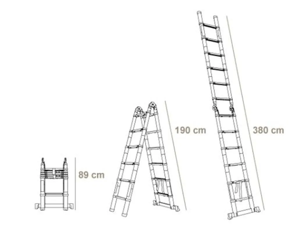 SOYOUNG 5 Meter Telescopic Safety Ladder - Durable & Versatile