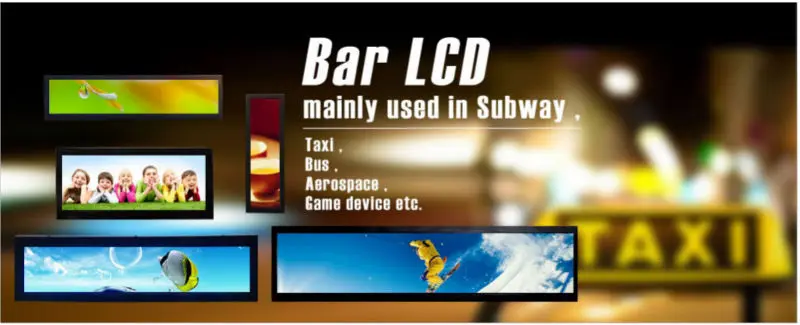 Ips 8'' 1600*480 Tft Stretched Bar Type Custom Shape Custom Size Lcd ...