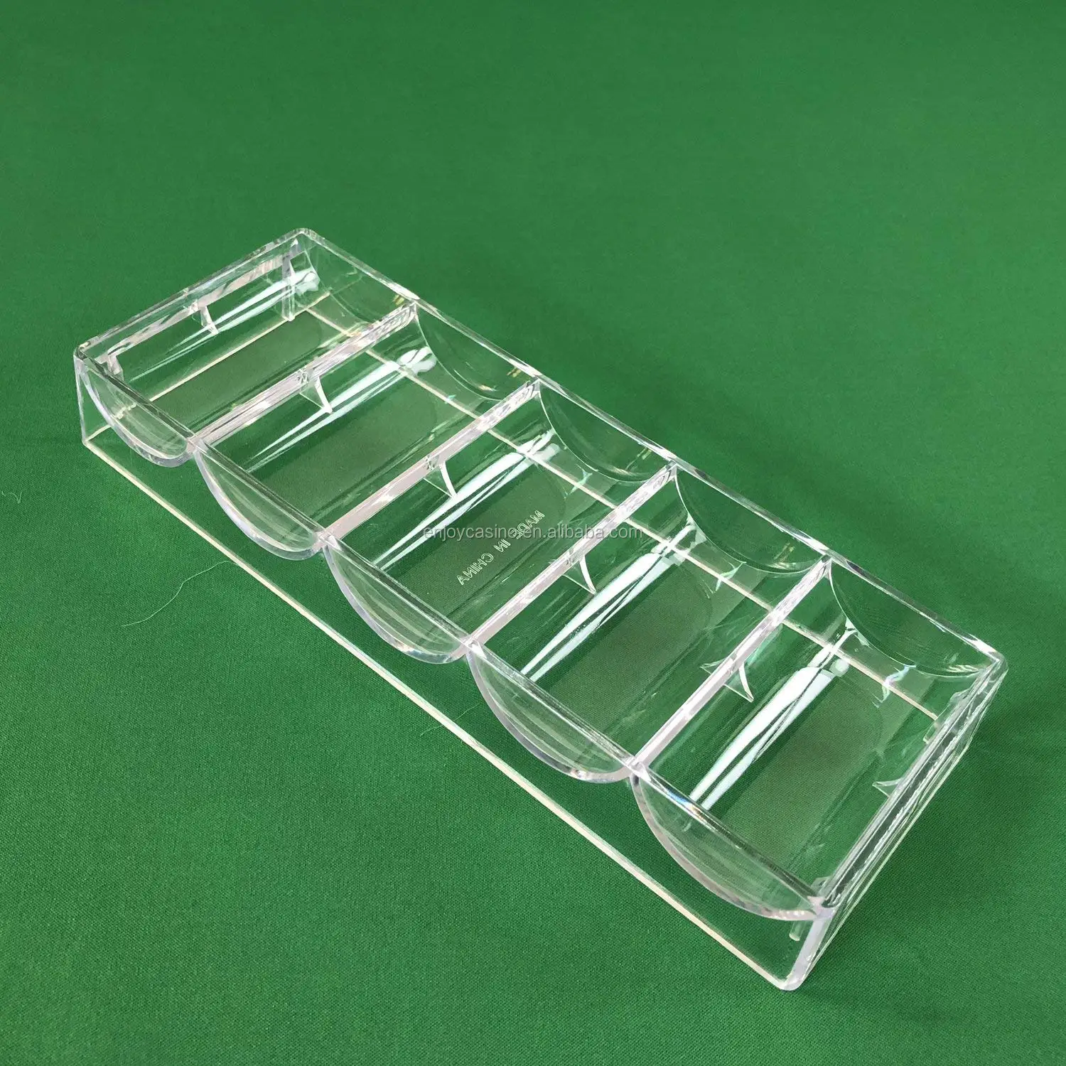 Clear Acrylic Poker Chip Rack - Holds 100 Chips