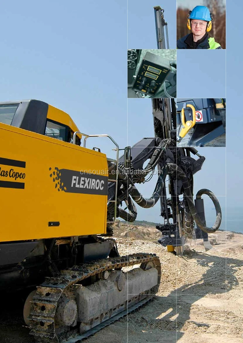 Perforadora Hidráulica FlexiROC T35 Atlas Copco de Nueva Generación