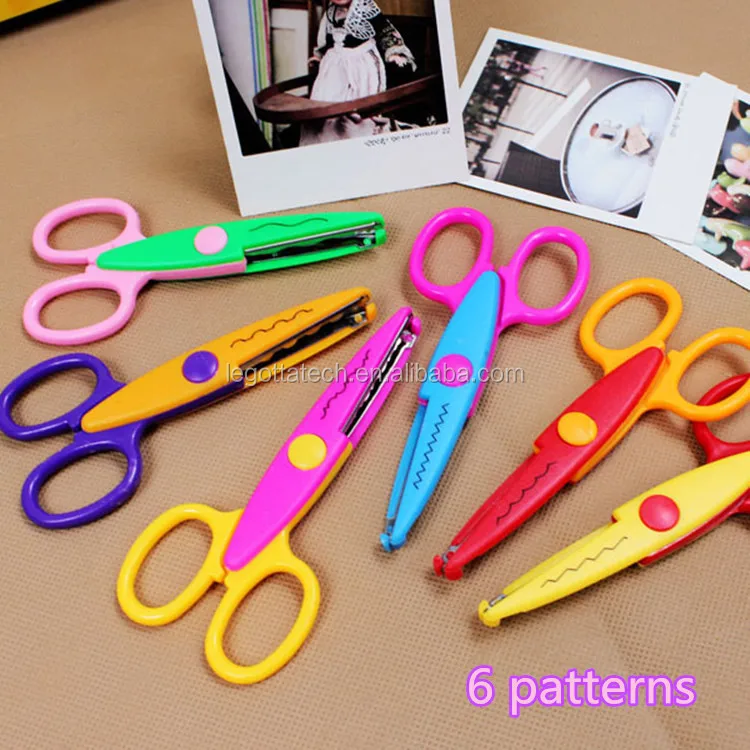 Eco-friendly Kids Scissors For Diy Photo Album Handmade,6 Patterns ...