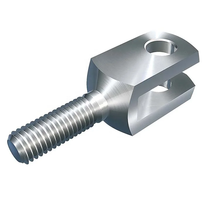 Custom Precise Stainless Steel Clevis With Male Thread For Aerospace ...