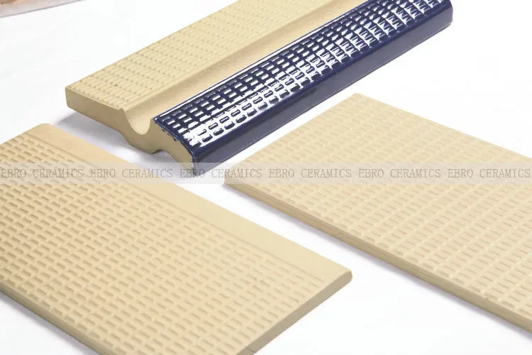 Ebro Ceramic Blue Swimming Pool Edge Finger Grip Tiles