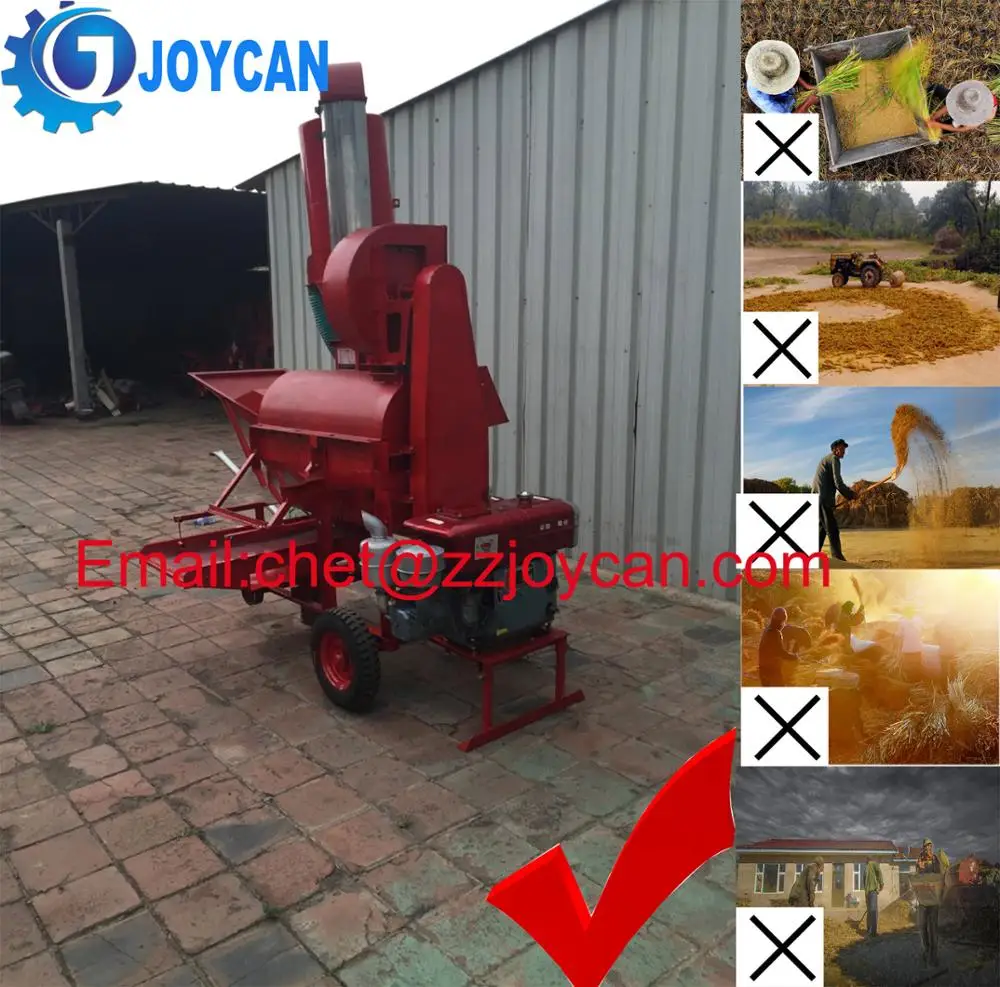Small Wheat Grain Thresher Machine with Grain Blower - Efficient ...