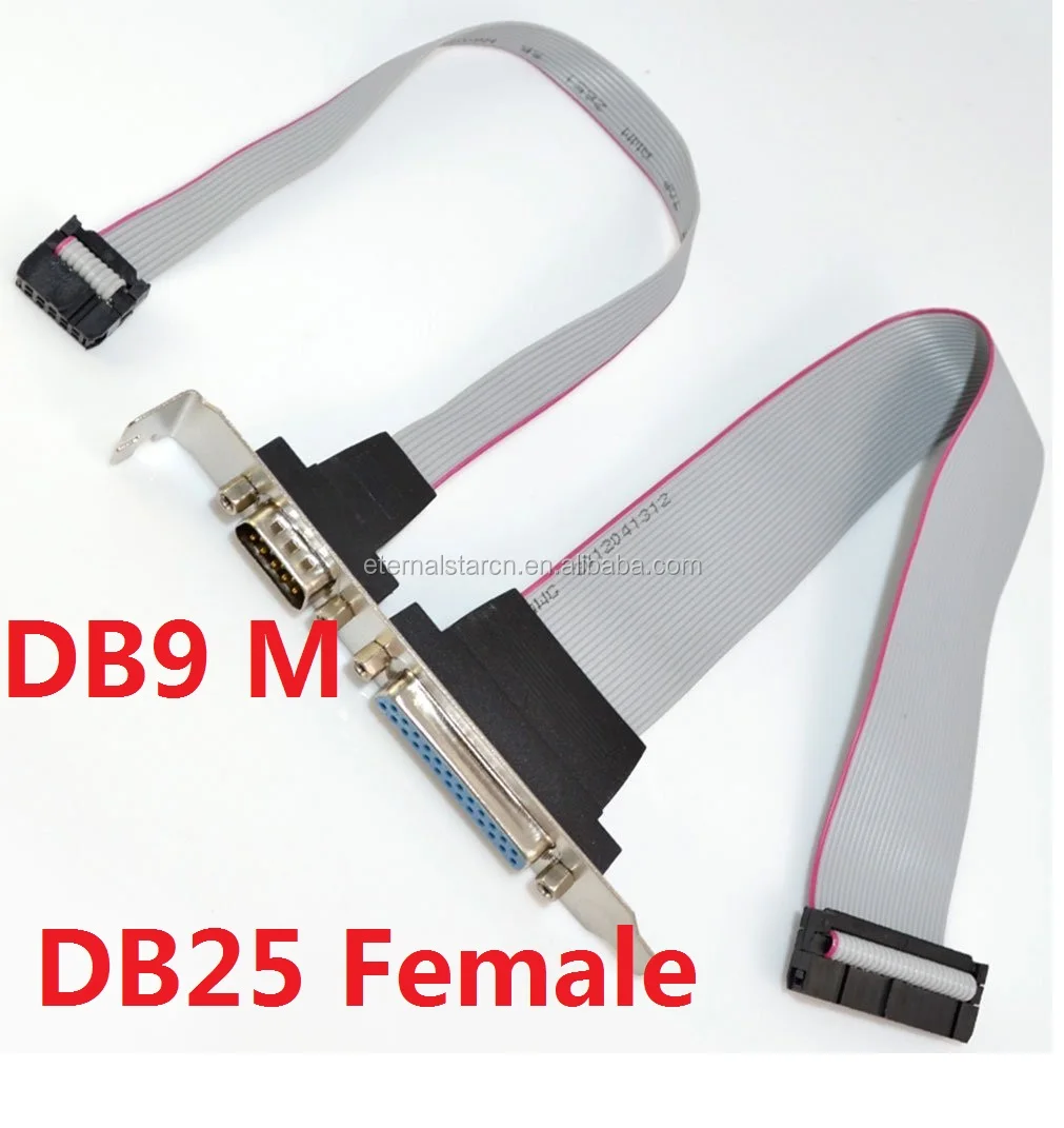 RS232 DB 9 Pin Serial Port Connector with Ribbon Cable