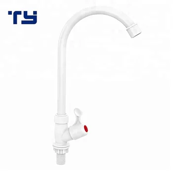 Durable Goose Neck Pvc Plastic Faucet Kitchen Sink Single Handle ...