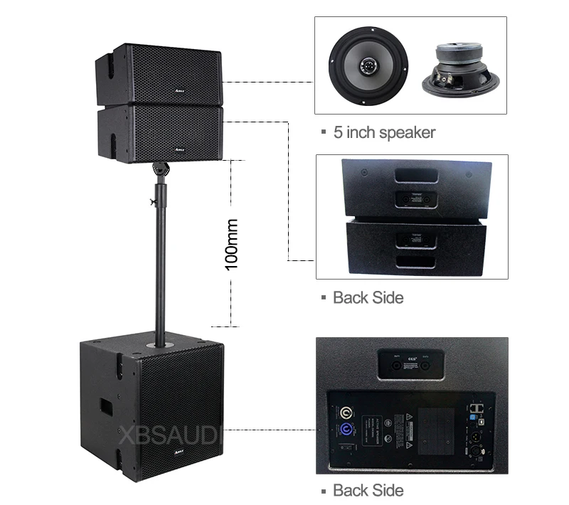 2018 Mini Dual 5inch Line Array Sound System Coaxial Speaker - Buy Pro ...