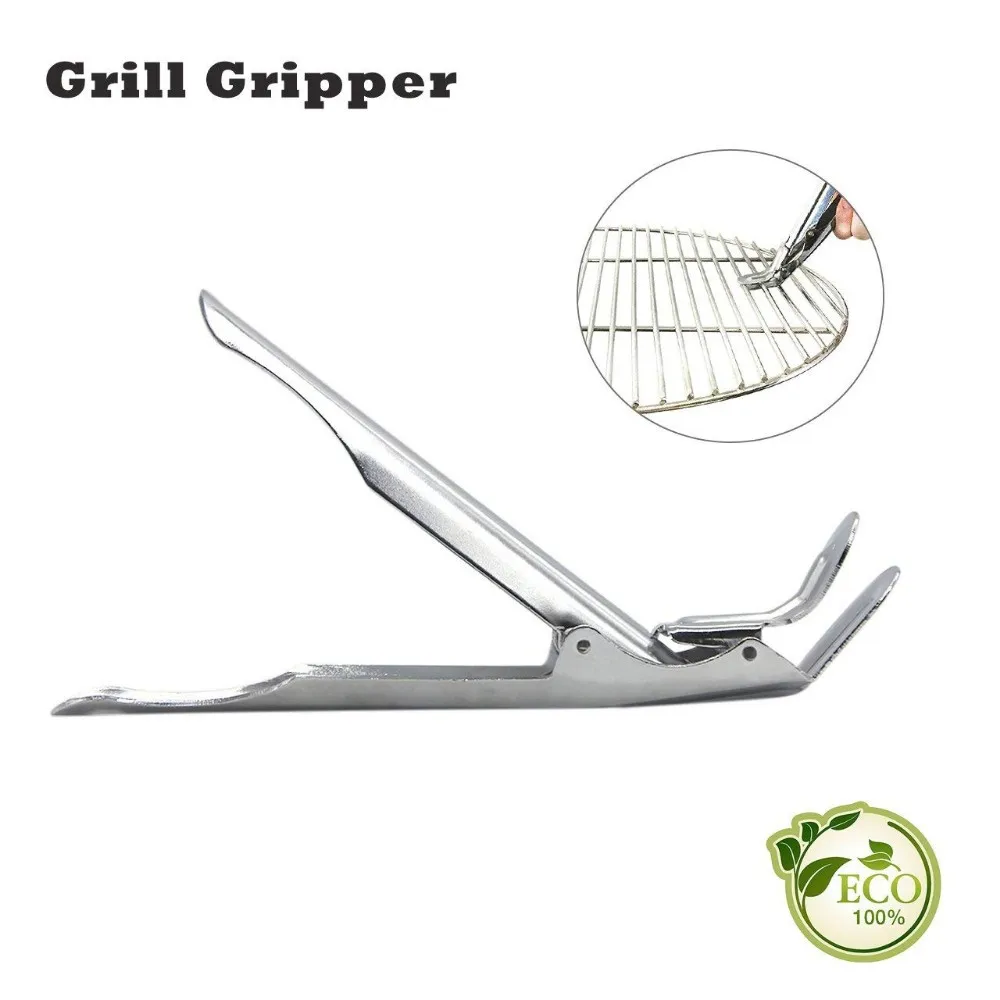 Grill Grate Lifter Gripper - Durable Stainless Steel Tool