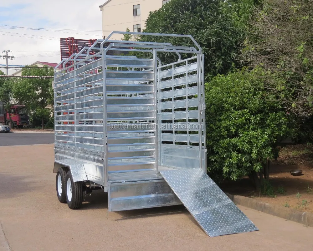 Heavy Duty Cattle Transporting Trailer - Tandem Axle with Chequer Plate ...