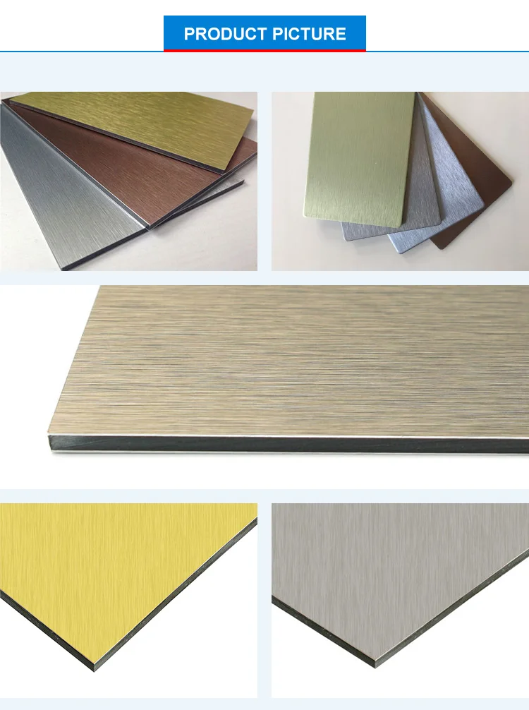 4mm Brushed Silver Acp Aluminum Panel Decorative Facade Cladding - Buy ...