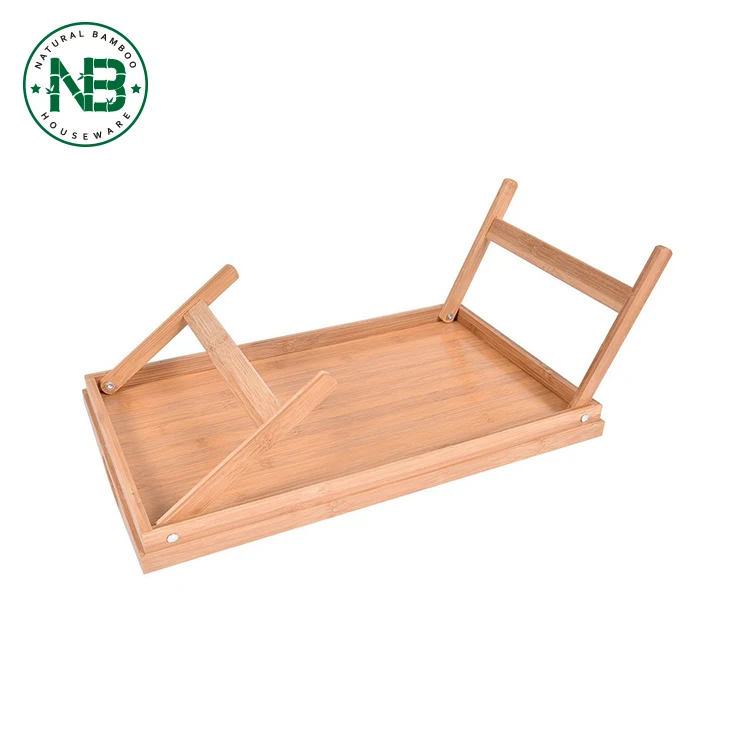 Portable Fancy Bamboo Laptop Desk Table Serving Bed Trays With Folding ...