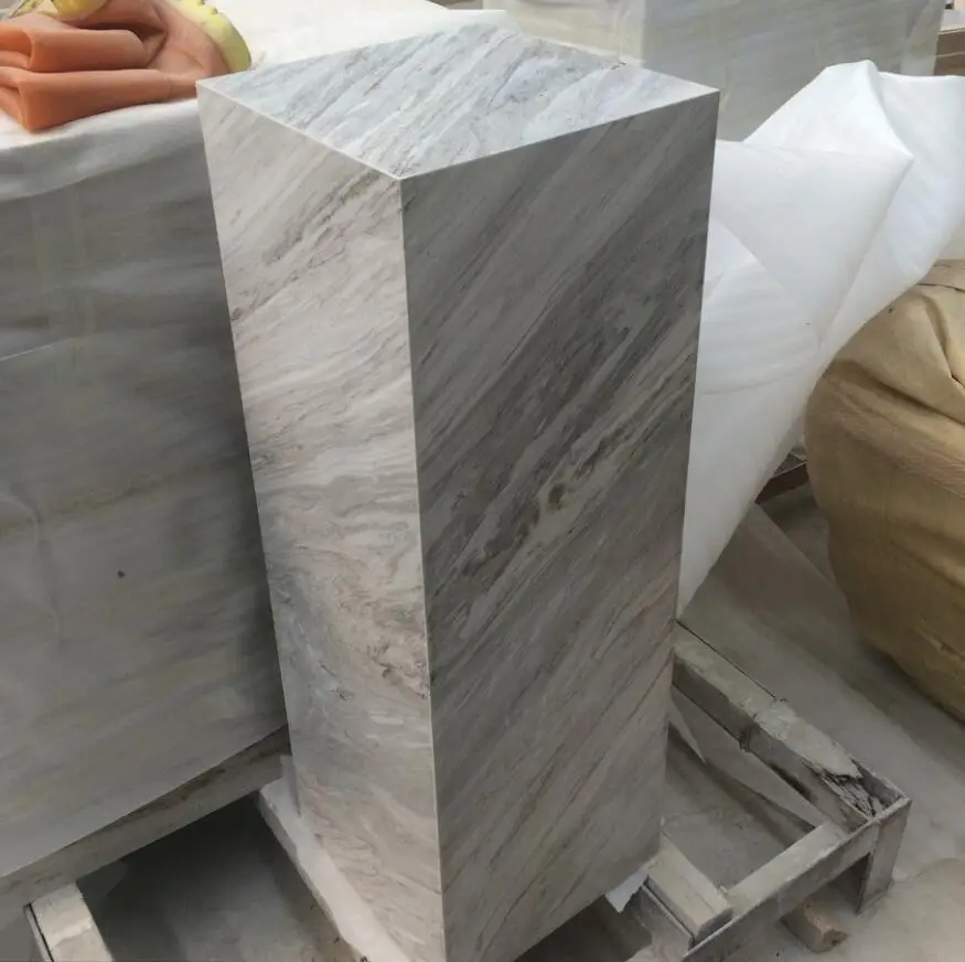 Fancy White Marble Trophy Base - Different Design Lamp Base