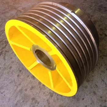 Cast Iron Wire Rope Pulley For Elevator Traction Machine - Buy Qt650 ...