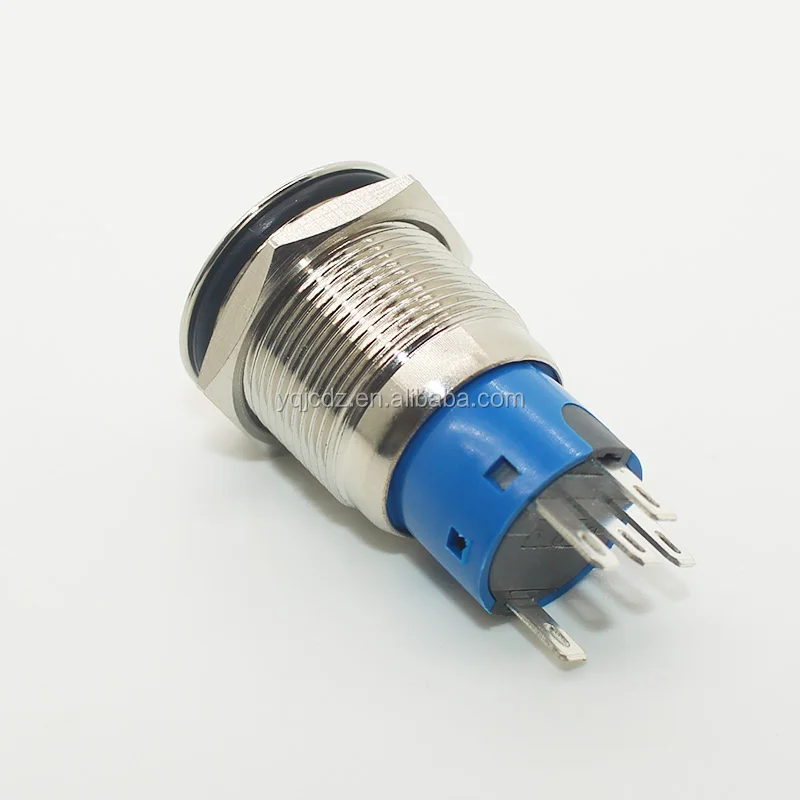 Jc-19b-g11z Series 19mm Momentary Metal Push Button On Off Latching ...