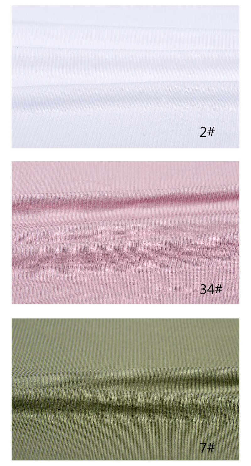 Mercerized Polyester Viscose Spandex Fabric Rib For Neckline Home ...