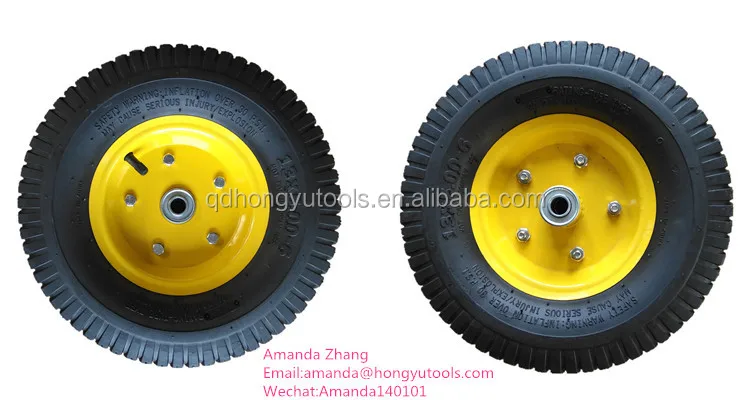Wagon Garden Cart Wheel Tires 13x5.00-6 - Durable & Pneumatic