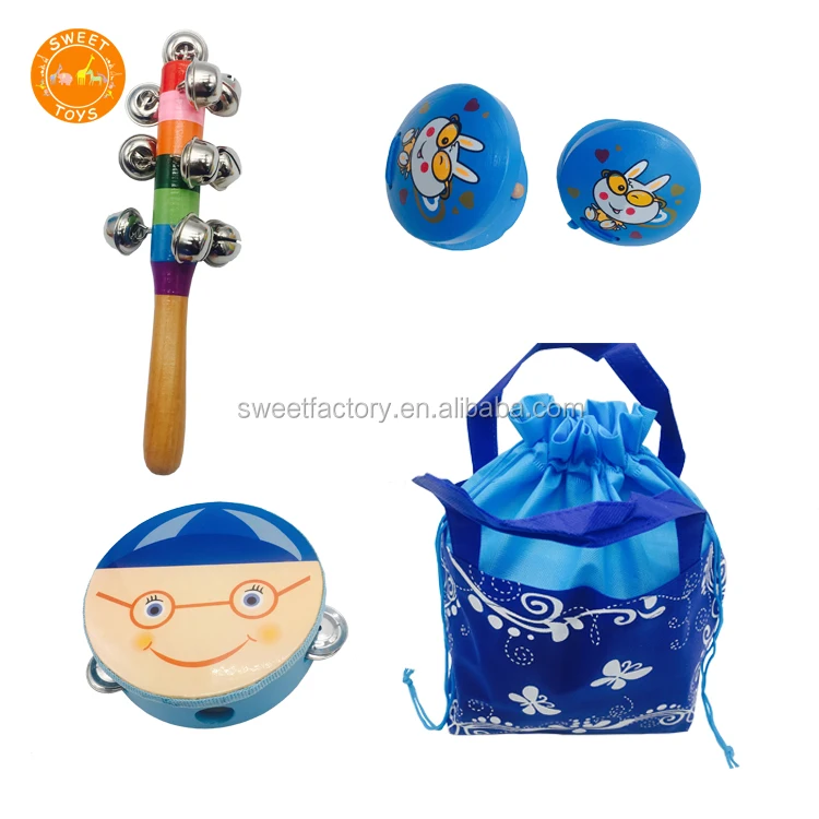 Kids Chinese Wooden Instruments Music Set For Developing Musical ...